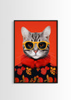 Stylish Fashion Cat Poster - Modern print for cat or fashion lovers ...