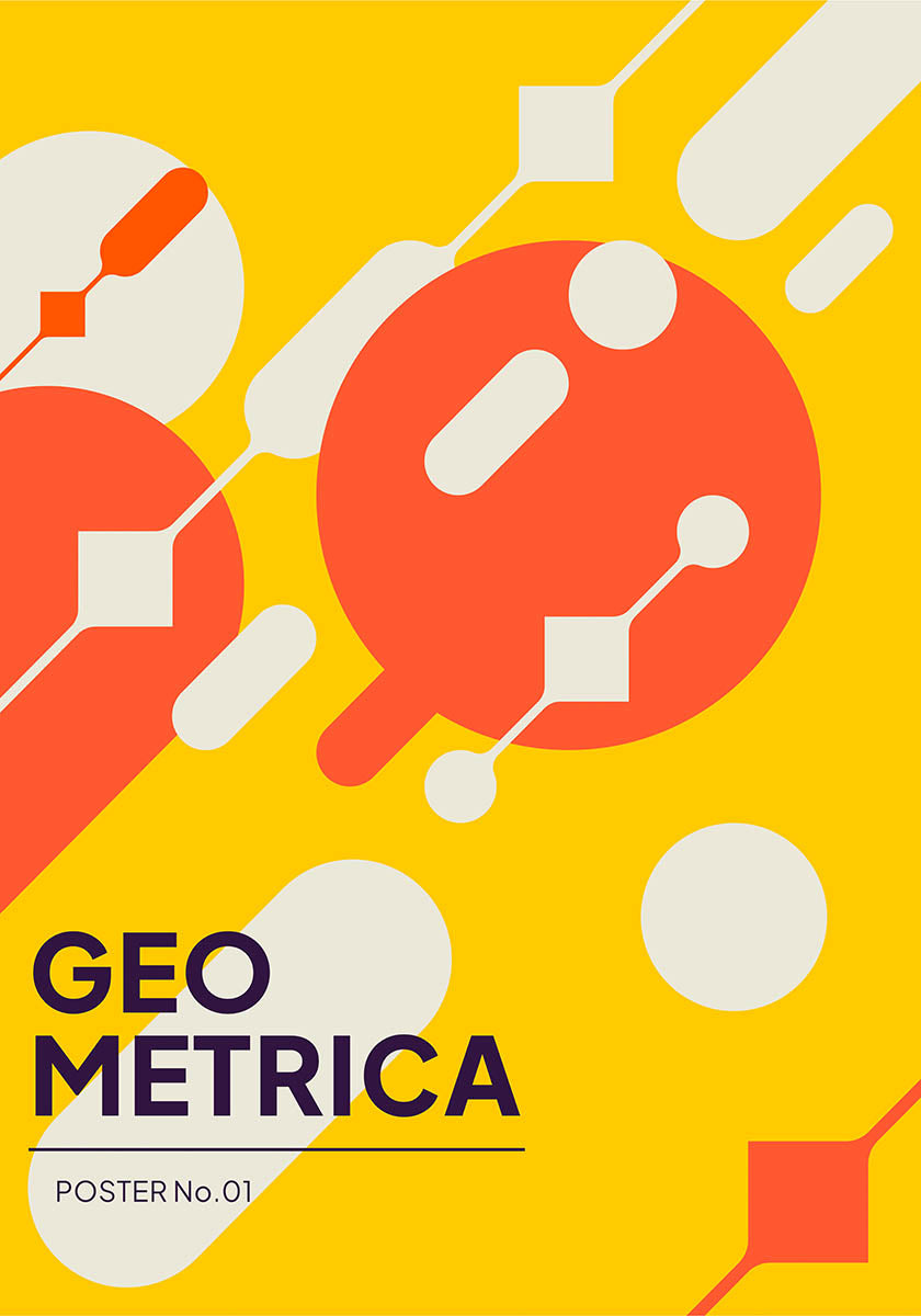 Bauhaus Inspired Geometric Poster - GEO METRICA Design – Poster Wall