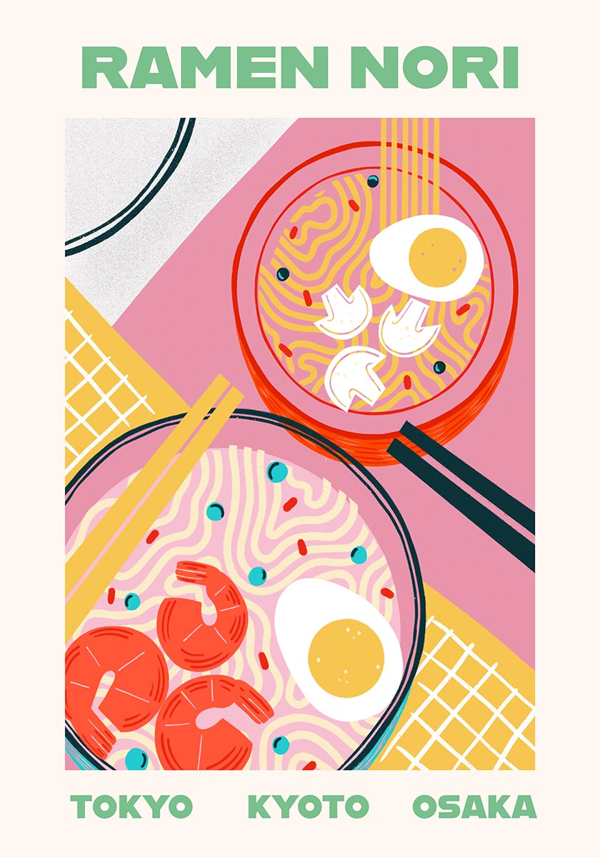Ramen Poster - Modern Wall Art for Foodies & Home Decor Enthusiasts ...