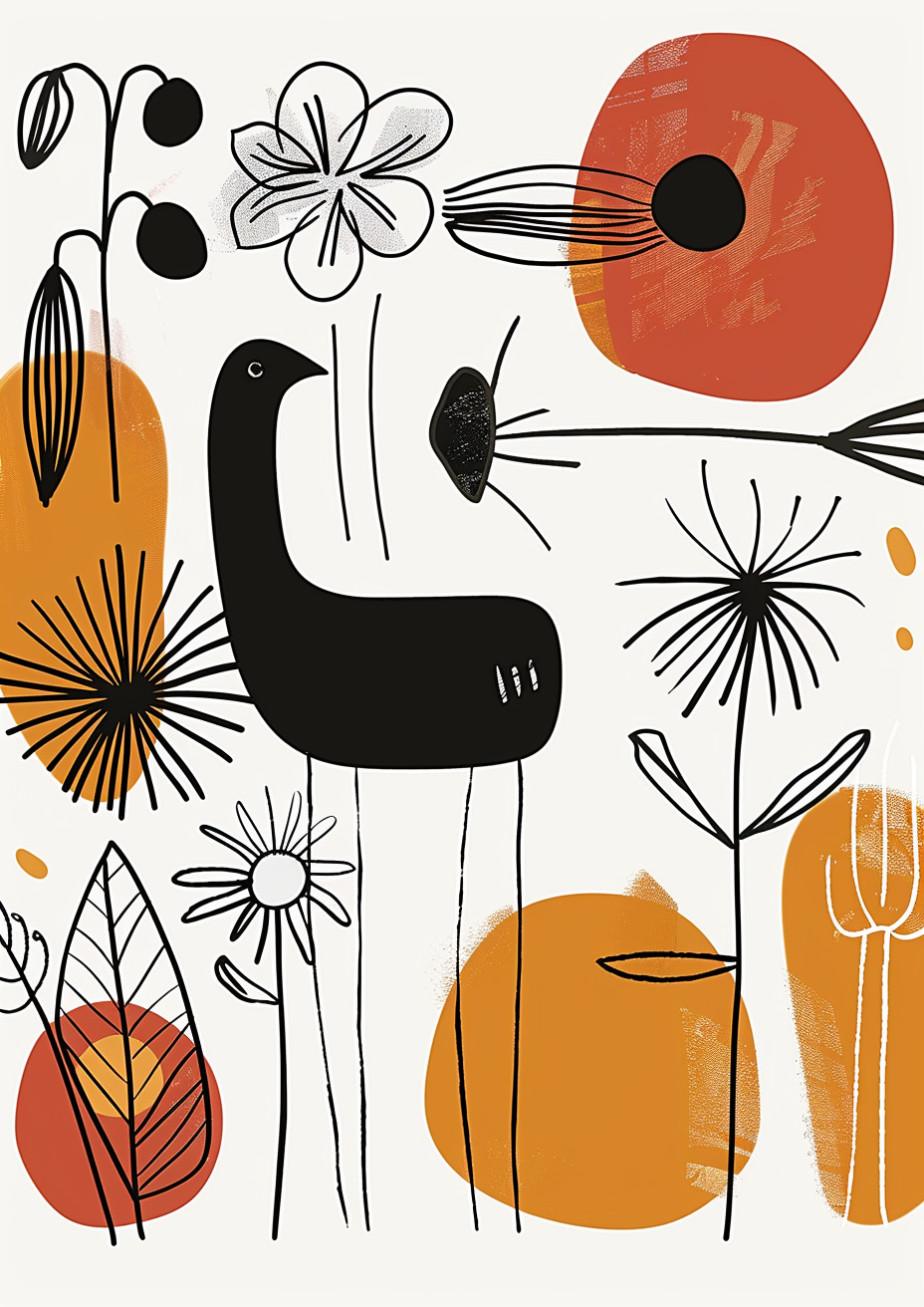 Scandi wild garden poster – Poster Wall