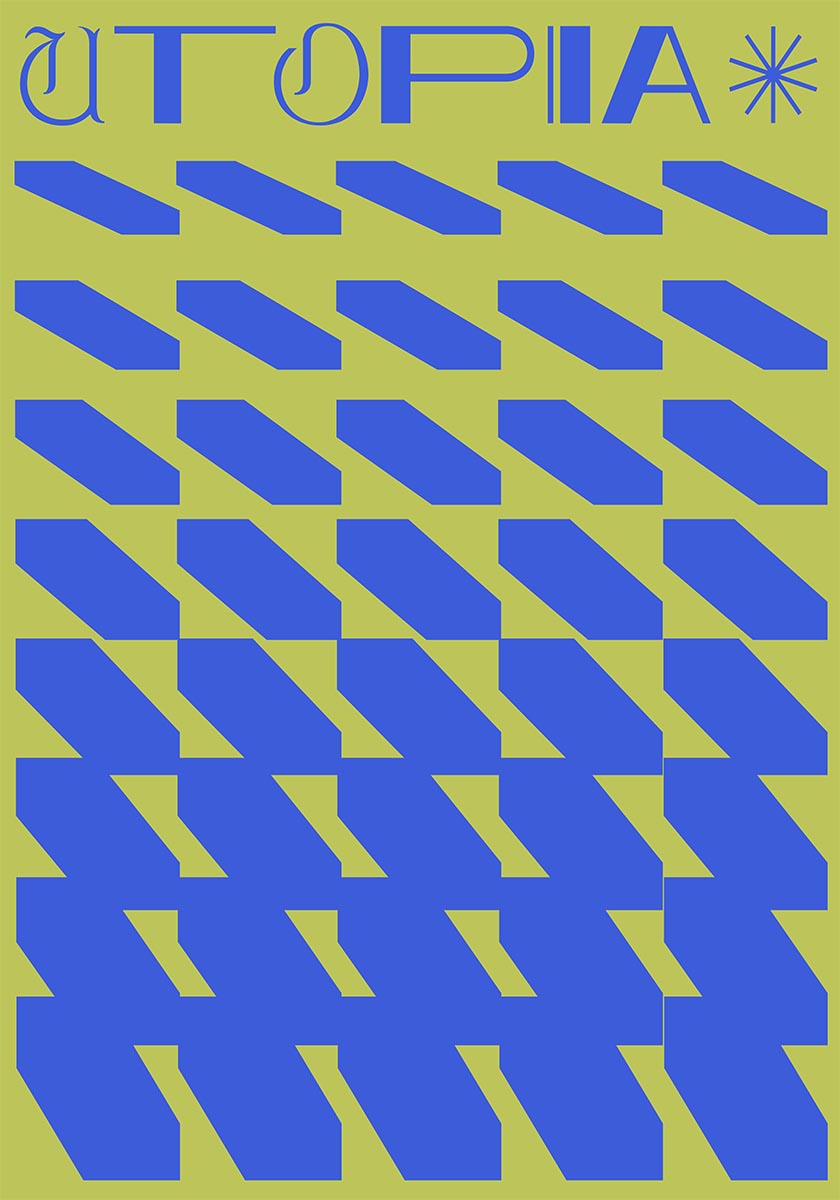 Utopia - Bold Geometric Art Poster – Poster Wall