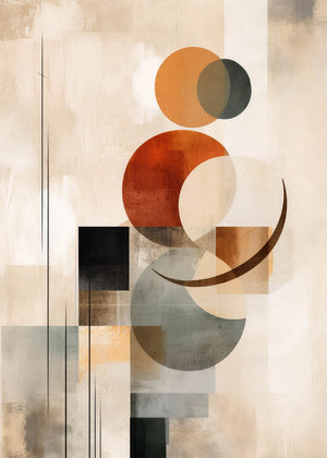 Minimalist Abstract Poster in Beige Tones | Enhance Your Scandinavian ...