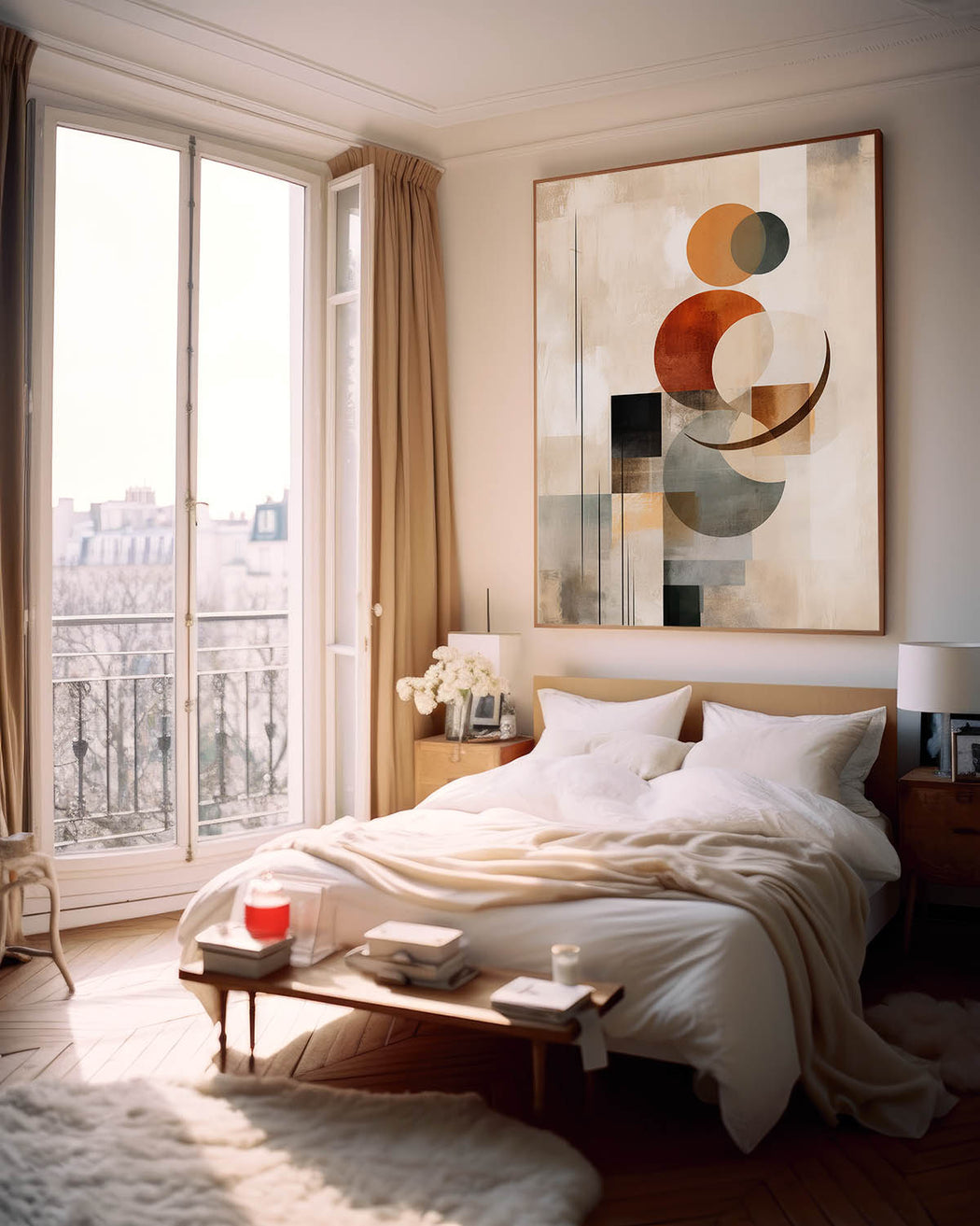 Minimalist Abstract Poster in Beige Tones | Enhance Your Scandinavian ...