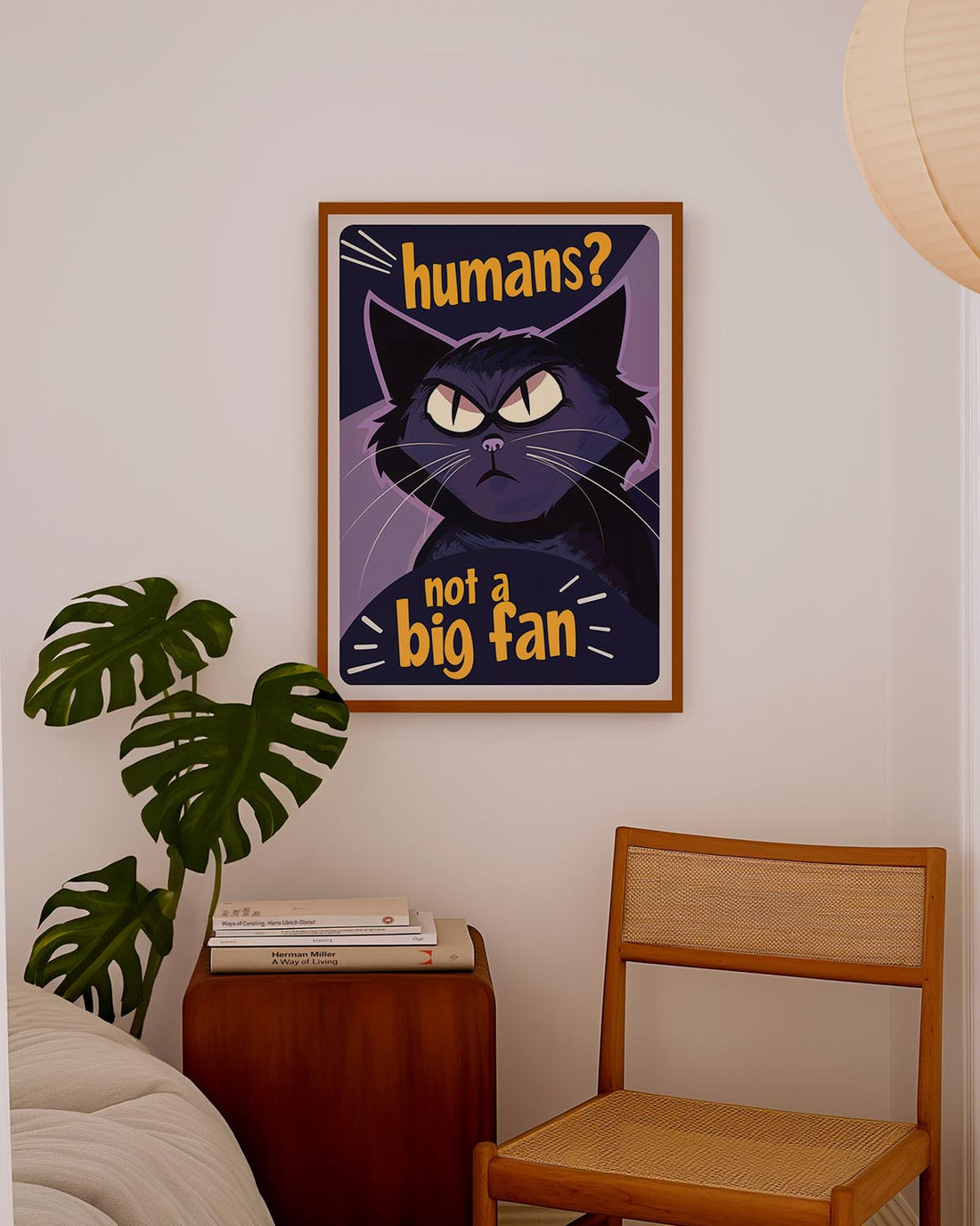 Humans ? Not a big fan! cat poster – Poster Wall