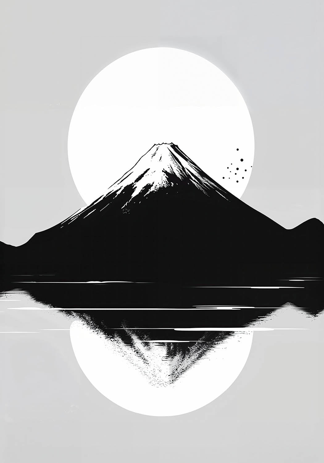 Mount Fuji black and white poster – Poster Wall