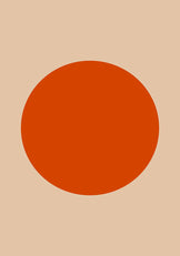 Burnt orange oval poster - Poster Wall