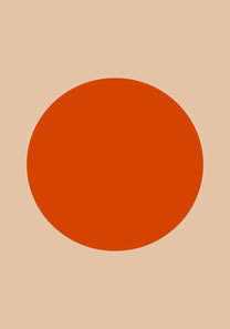 Burnt orange oval poster - Poster Wall