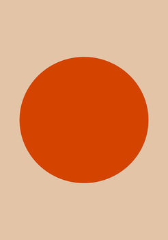 Burnt orange oval poster - Poster Wall