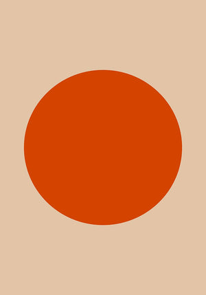 Burnt orange oval poster - Poster Wall