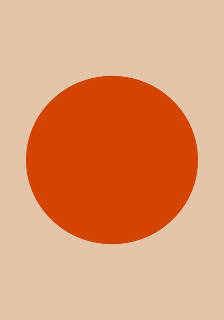 Burnt orange oval poster - Poster Wall
