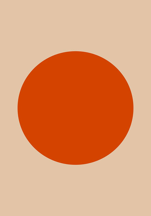 Burnt orange oval poster - Poster Wall