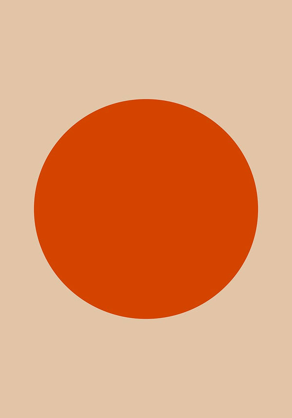 Burnt orange oval poster - Poster Wall