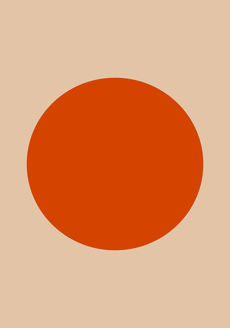 Burnt orange oval poster - Poster Wall