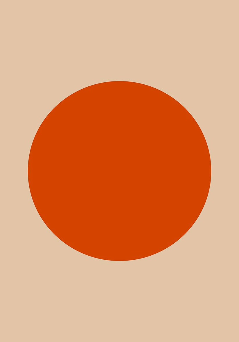 Burnt orange oval poster - Poster Wall