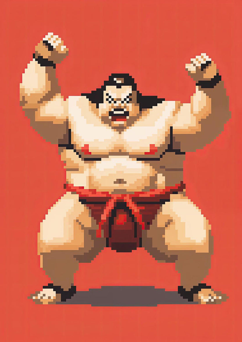 Pixel sumo poster – Poster Wall