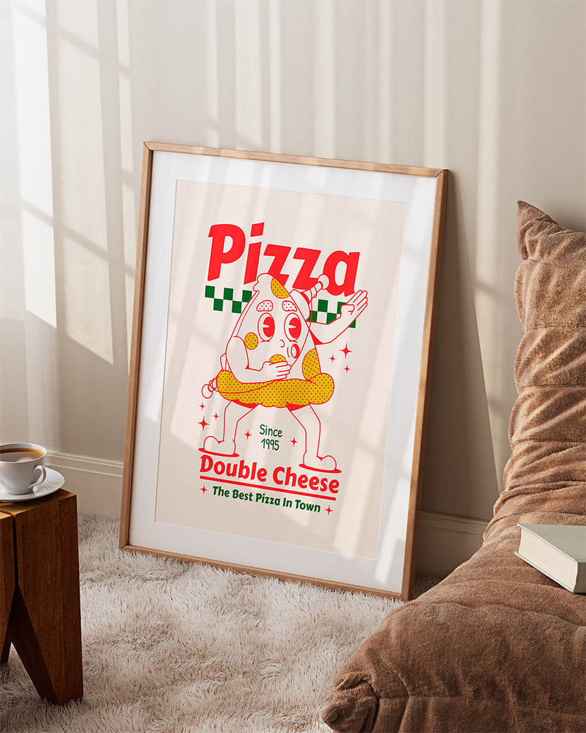 Kitchen wall decor reinvented: Hilarious fighter pizza poster in bold ...