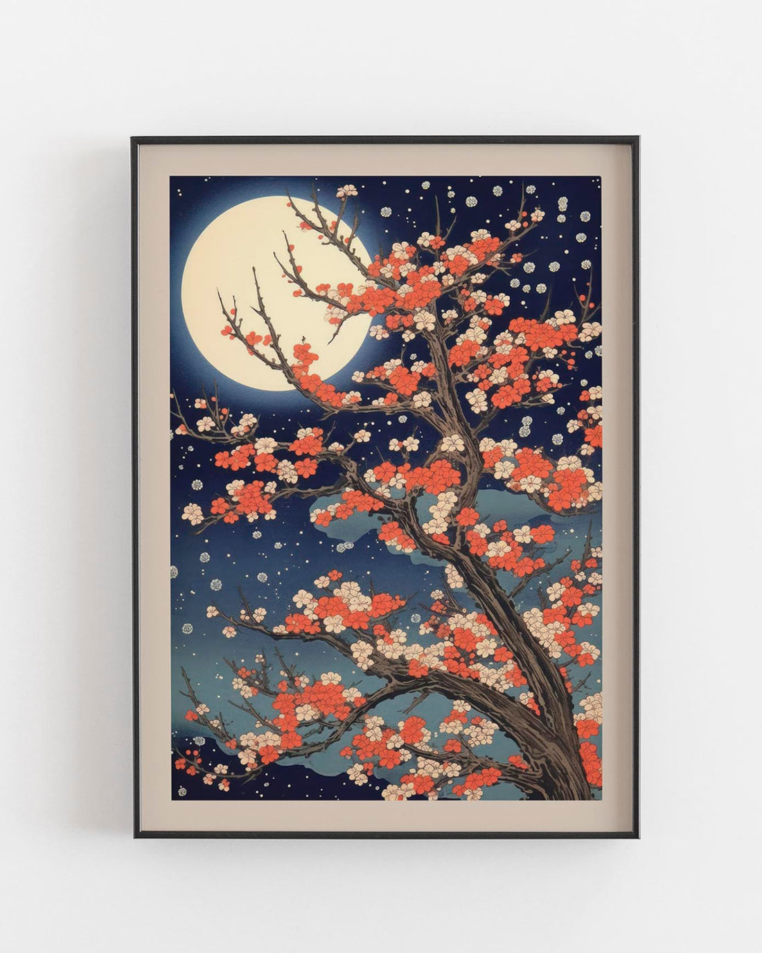 Stunning Japanese Ukiyo-e Sakura Tree Poster | Japanese Wall Art ...