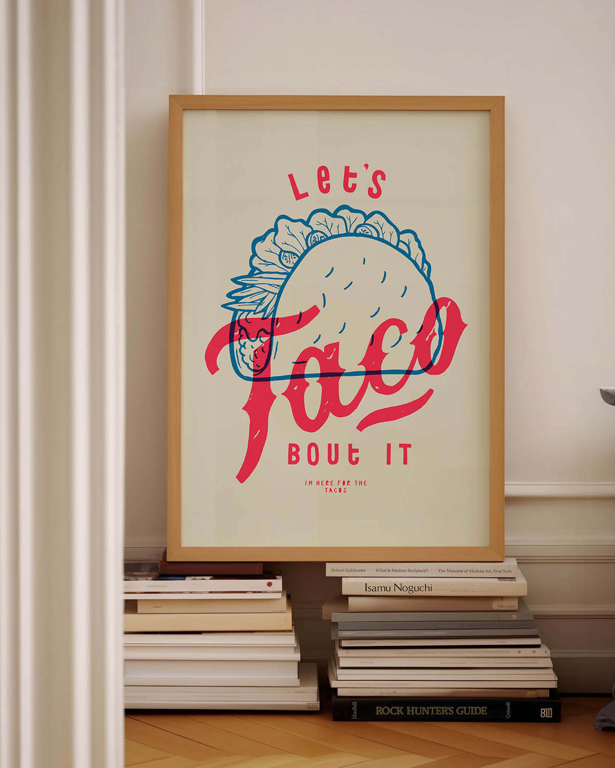 Let's Taco 'Bout It" Poster - Unique Taco Art for Foodies – Poster Wall