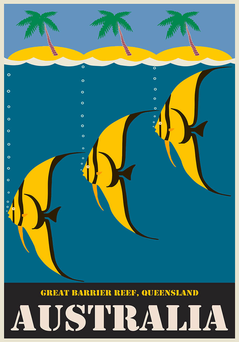 Australia Great Barrier Reef in Queensland poster – Poster Wall