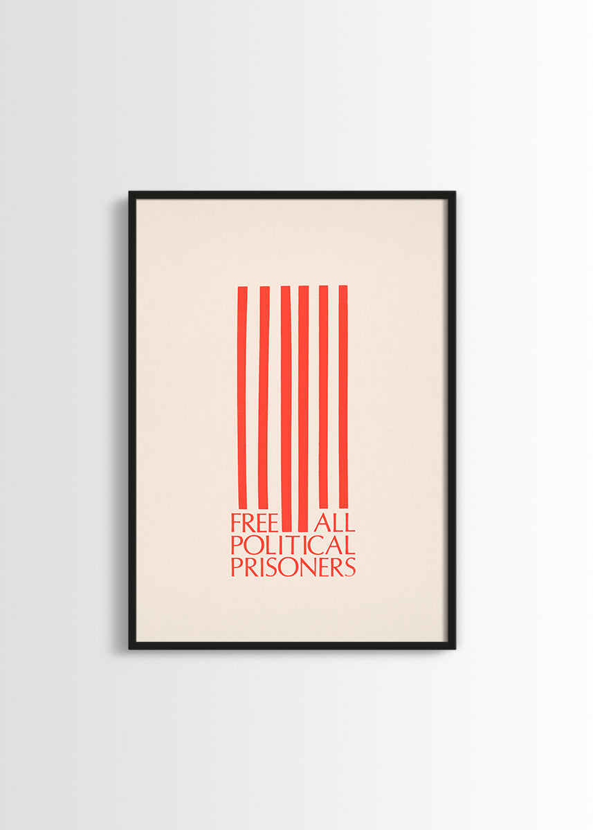 Free all political prisoners vintage exhibition poster – Poster Wall