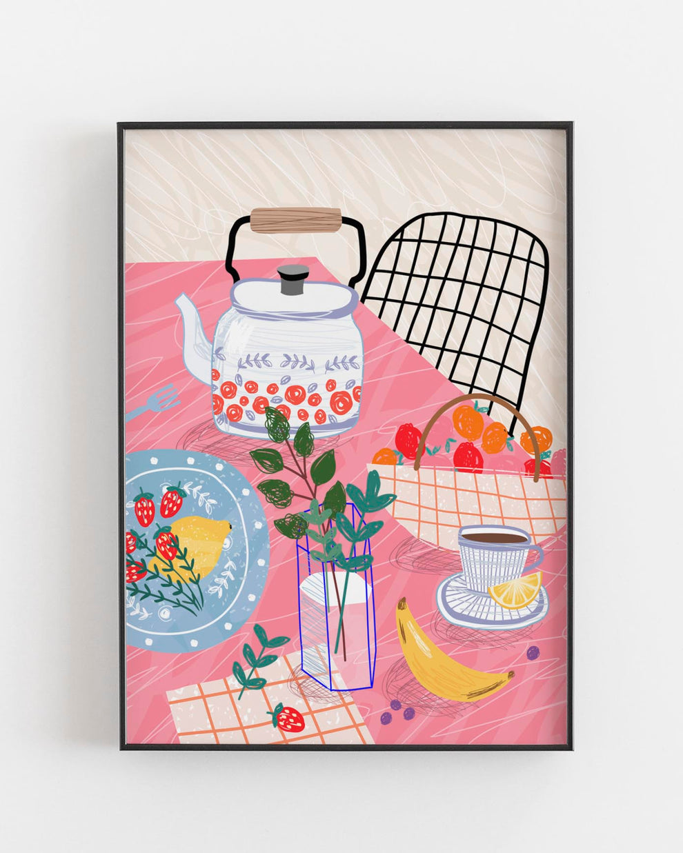 The perfect poster for your kitchen. A modern illustration kitchen ...