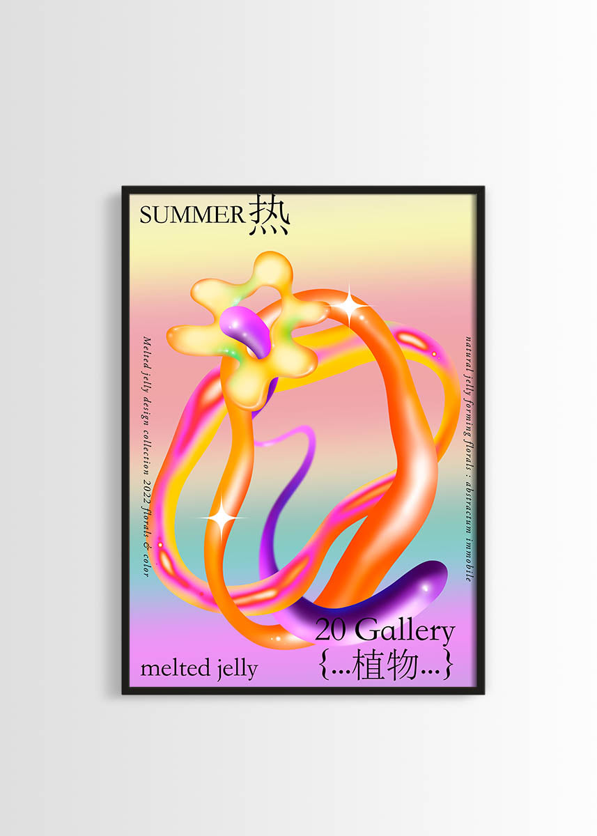 Melted jelly abstract, colorful and modern poster – Poster Wall