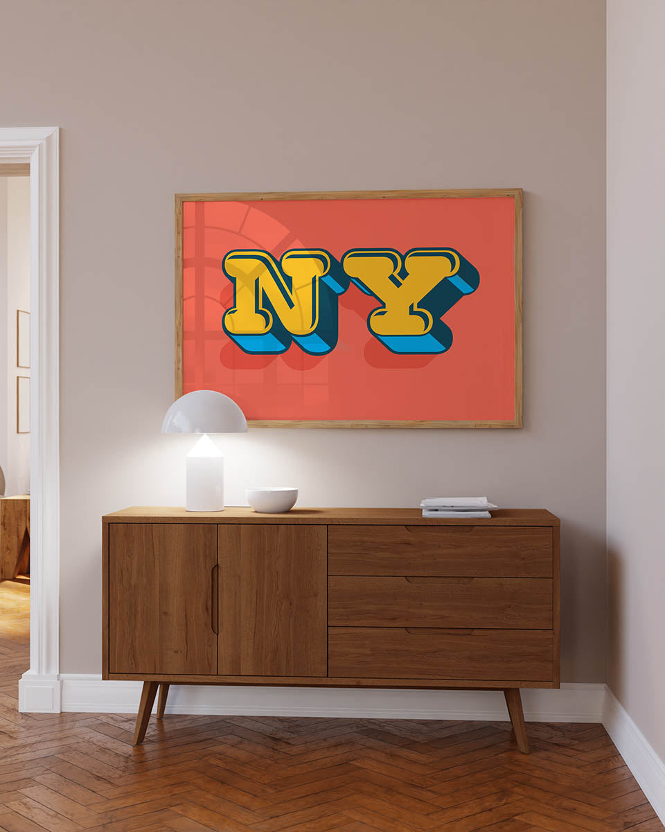 New York City NYC typography poster vintage poster – Poster Wall