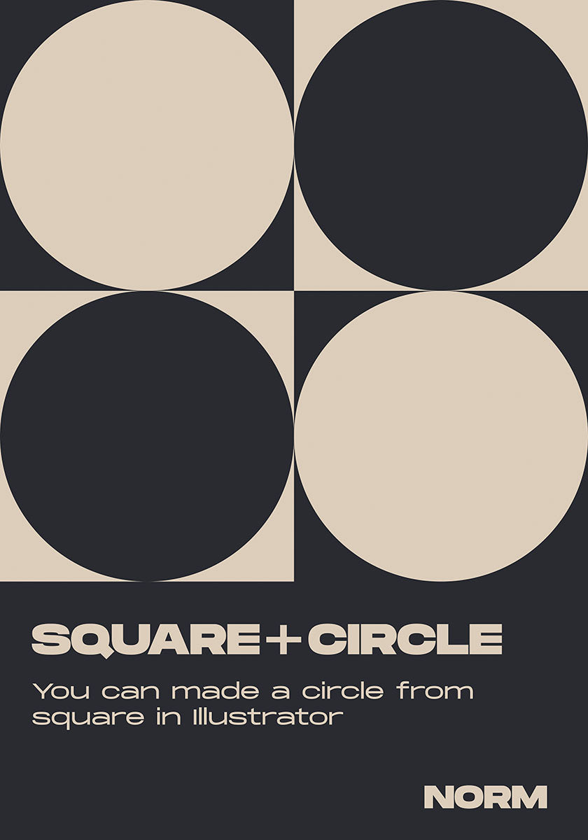 Square + Circle poster - Minimalist Square and Circle Art Poster ...