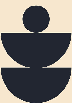 Black and Cream Geometric Poster | Modern Wall Art | High Quality ...