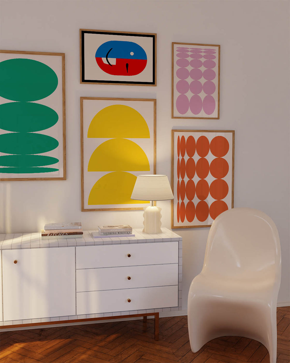 Sunny Whimsy Yellow Poster | Playful & Uplifting Circle Art Design ...