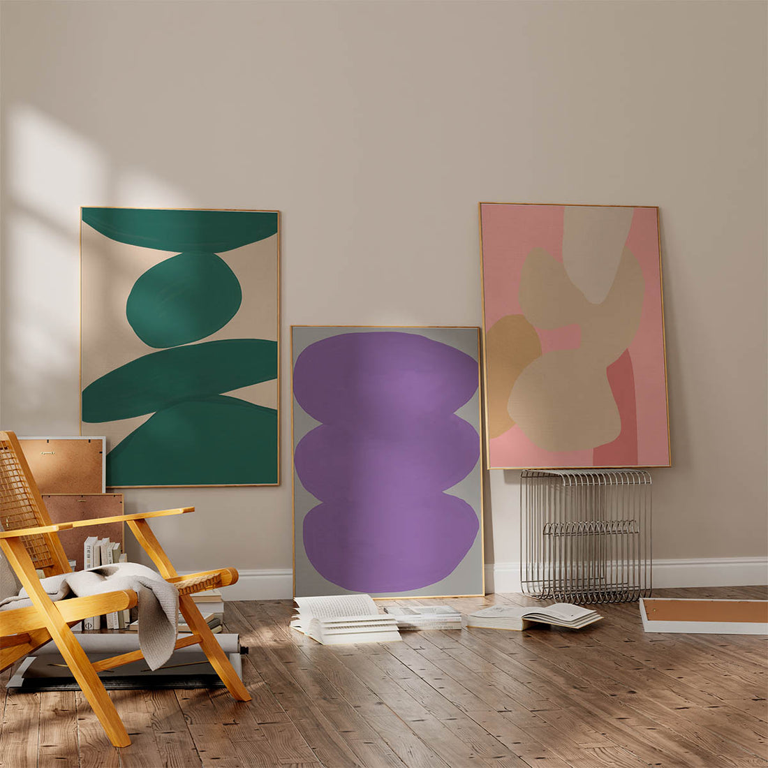 Abstract Shapes Pink modern and abstract poster – Poster Wall