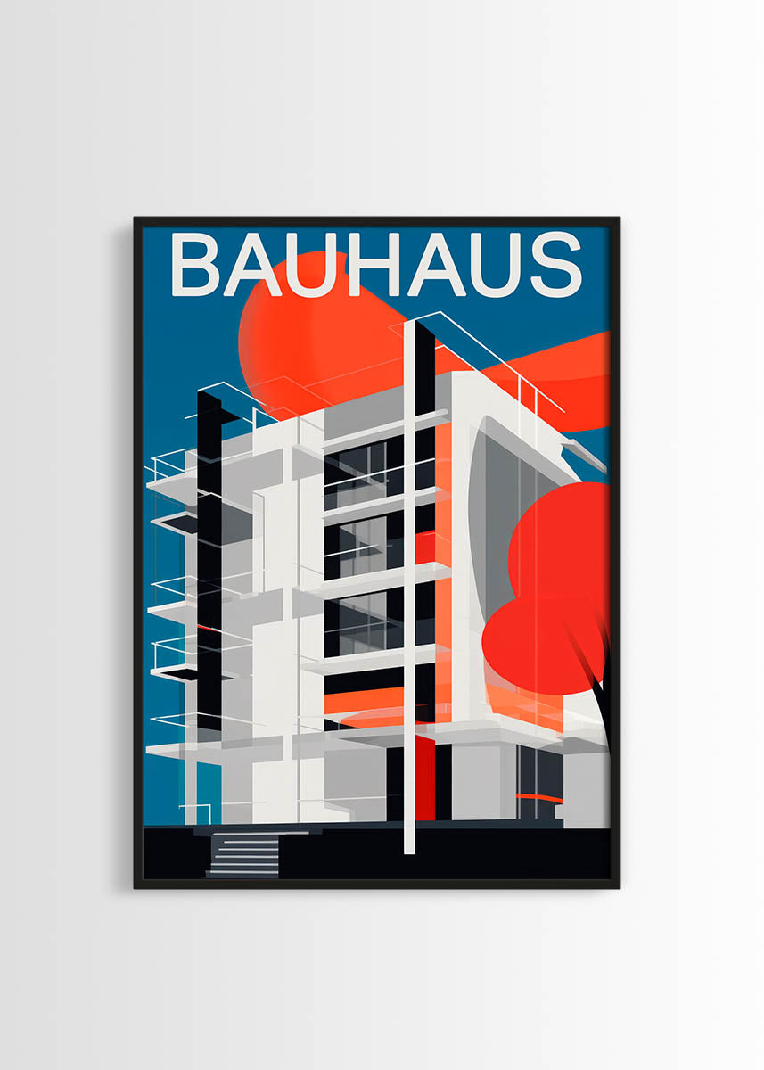 Bauhaus Brilliance: Illustrated Posters of Modernist Architectural ...