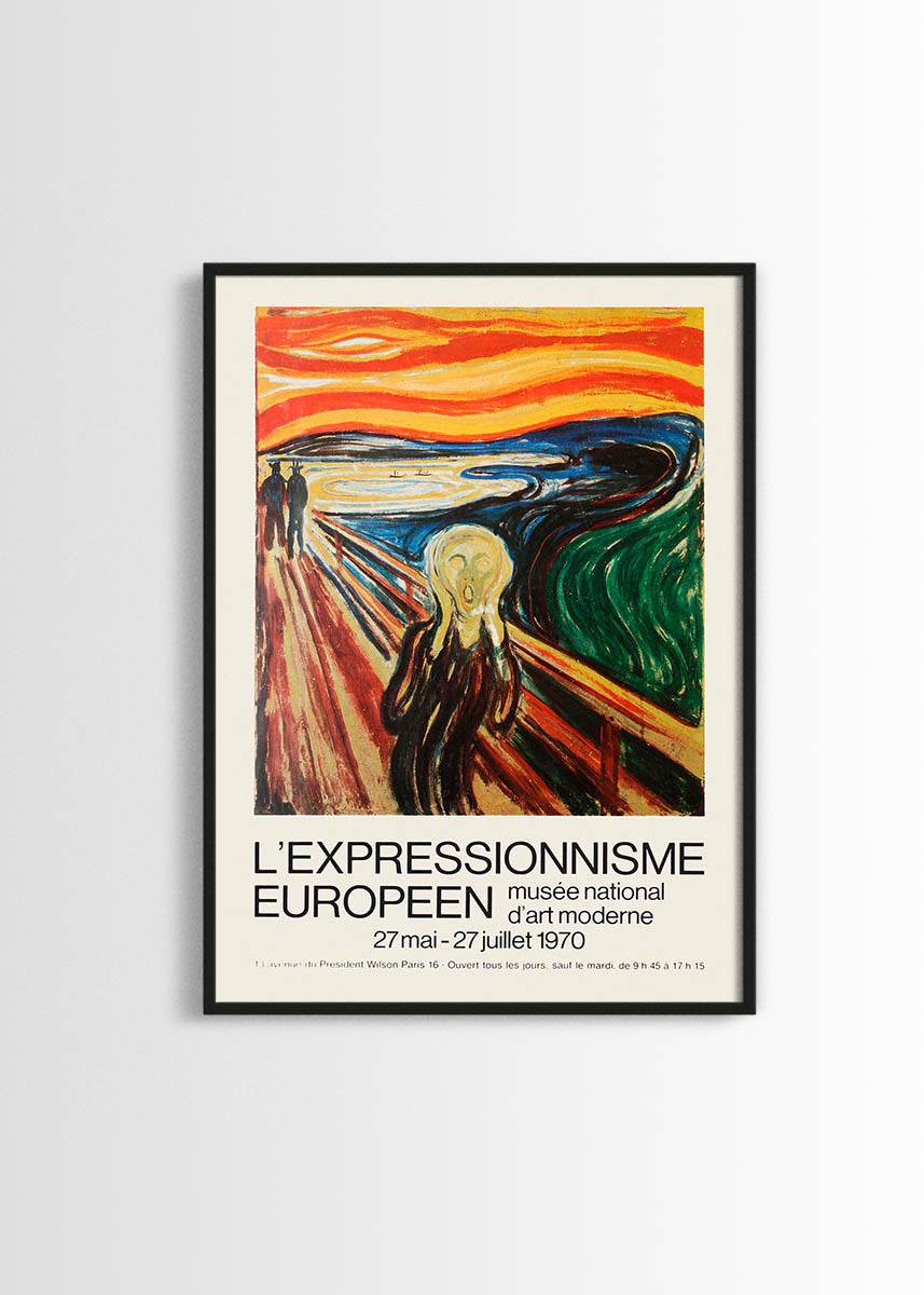 Edvard Munch the scream vintage exhibition poster – Poster Wall
