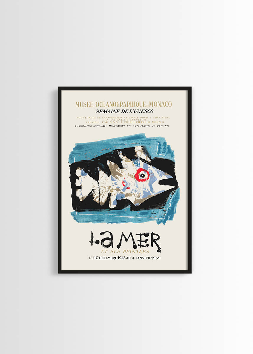 La mer Monaco vintage exhibition poster – Poster Wall