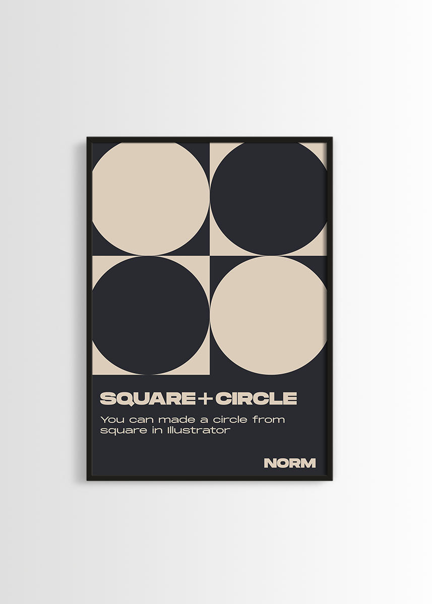 Square + Circle poster - Minimalist Square and Circle Art Poster ...